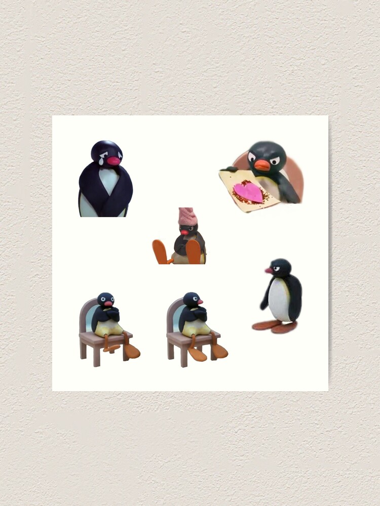 "Pingu moods sad angry mad stickers pack" Art Print for Sale by EDVSE ...