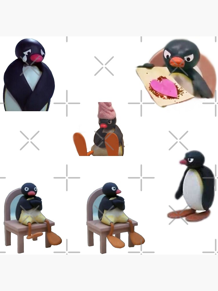 "Pingu moods sad angry mad stickers pack" Art Print for Sale by EDVSE ...