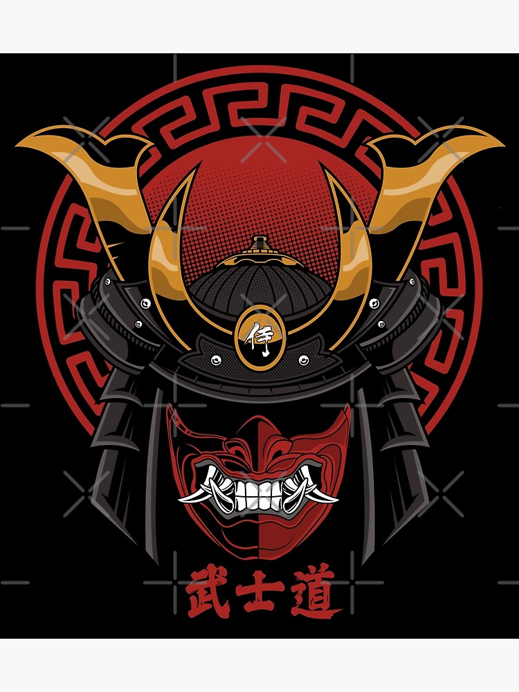 "Bushido Warrior Samurai Mask " Poster for Sale by blindninja | Redbubble
