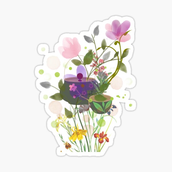 "A Healthy sip!" Sticker by cupcakett | Redbubble