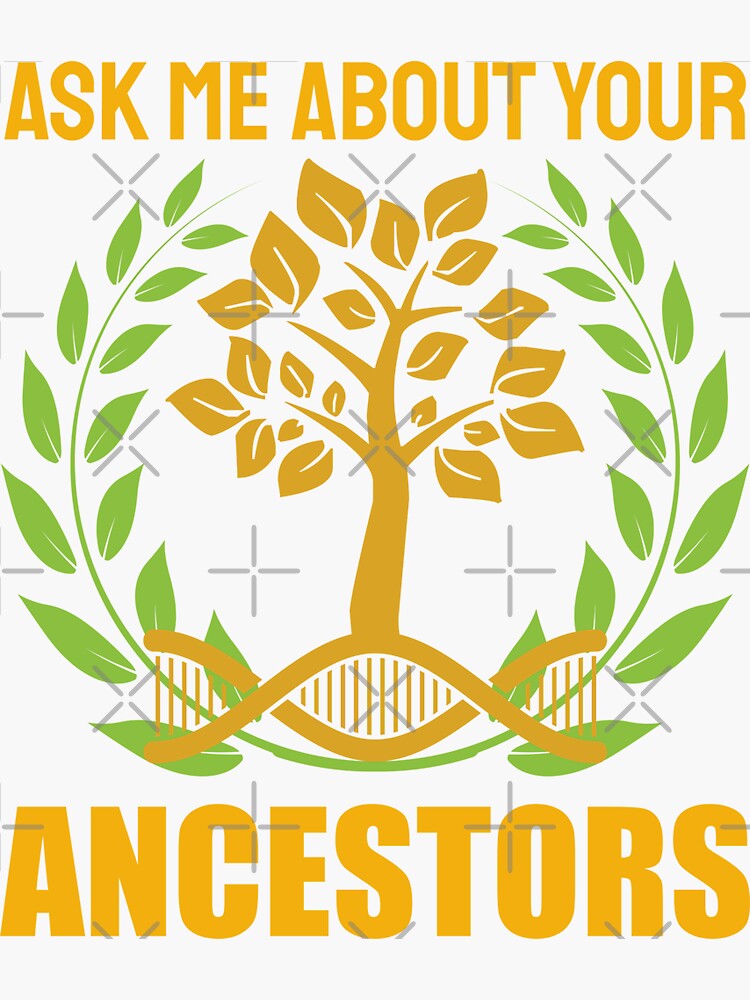 "Genealogist Family Tree Historian DNA Tree Genealogy" Sticker by ...