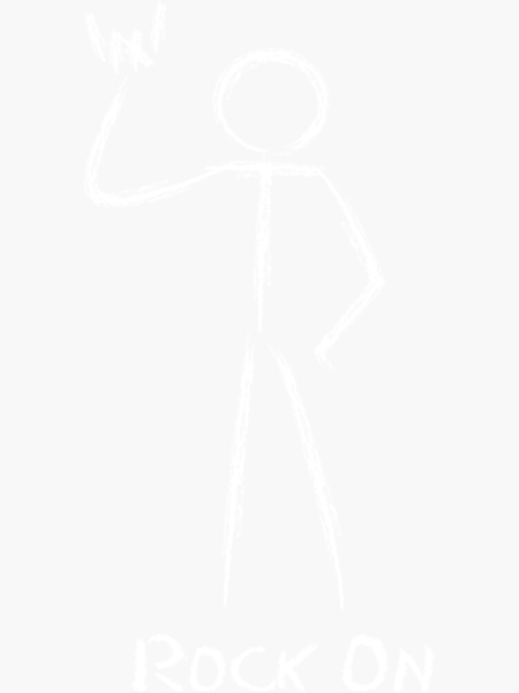 "stickman rock on" Sticker by mcifx1657 | Redbubble