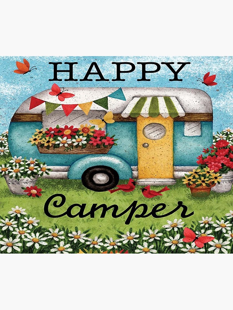 "Happy Camper wallpaper" Art Print for Sale by MatildaWatson | Redbubble