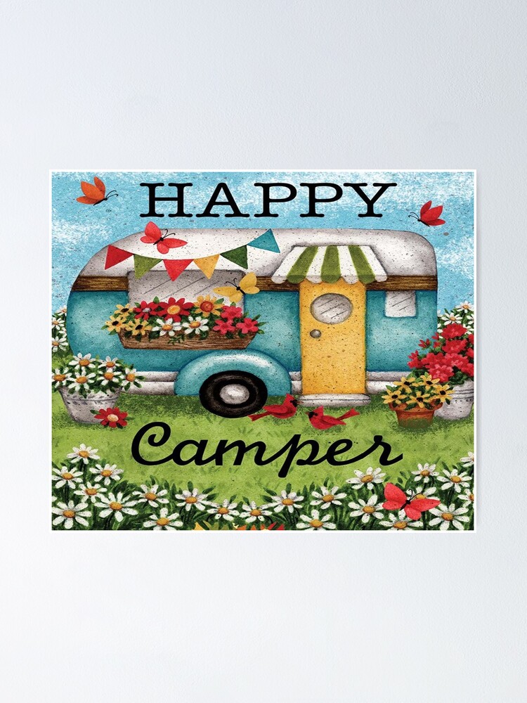 "Happy Camper wallpaper" Poster for Sale by MatildaWatson | Redbubble