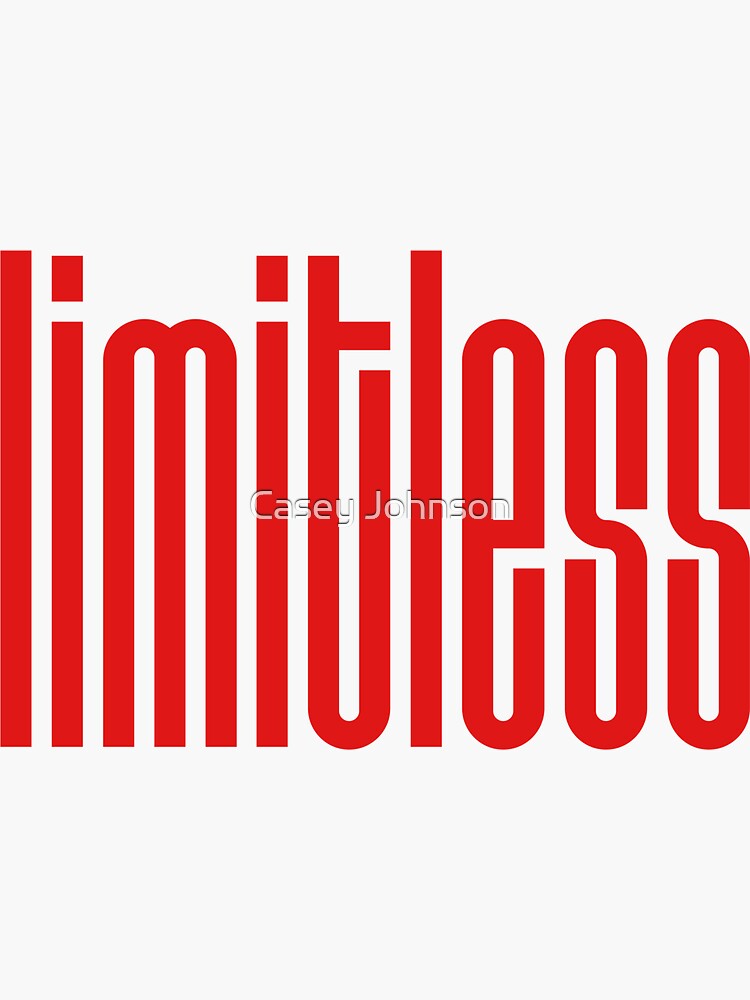 "Limitless Logo - Red" Sticker by Going-Kokoshop | Redbubble