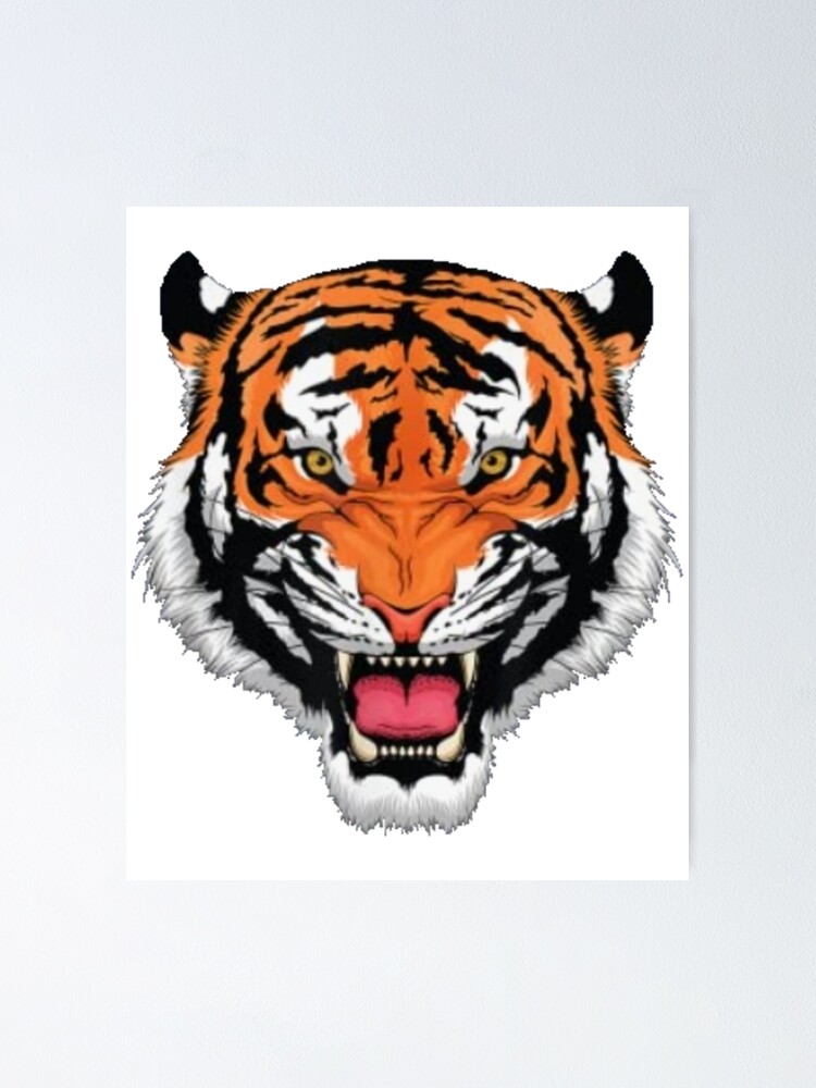 "Growling Mouth Open Bengal Tiger (5)" Poster for Sale by CarlyCox12 ...