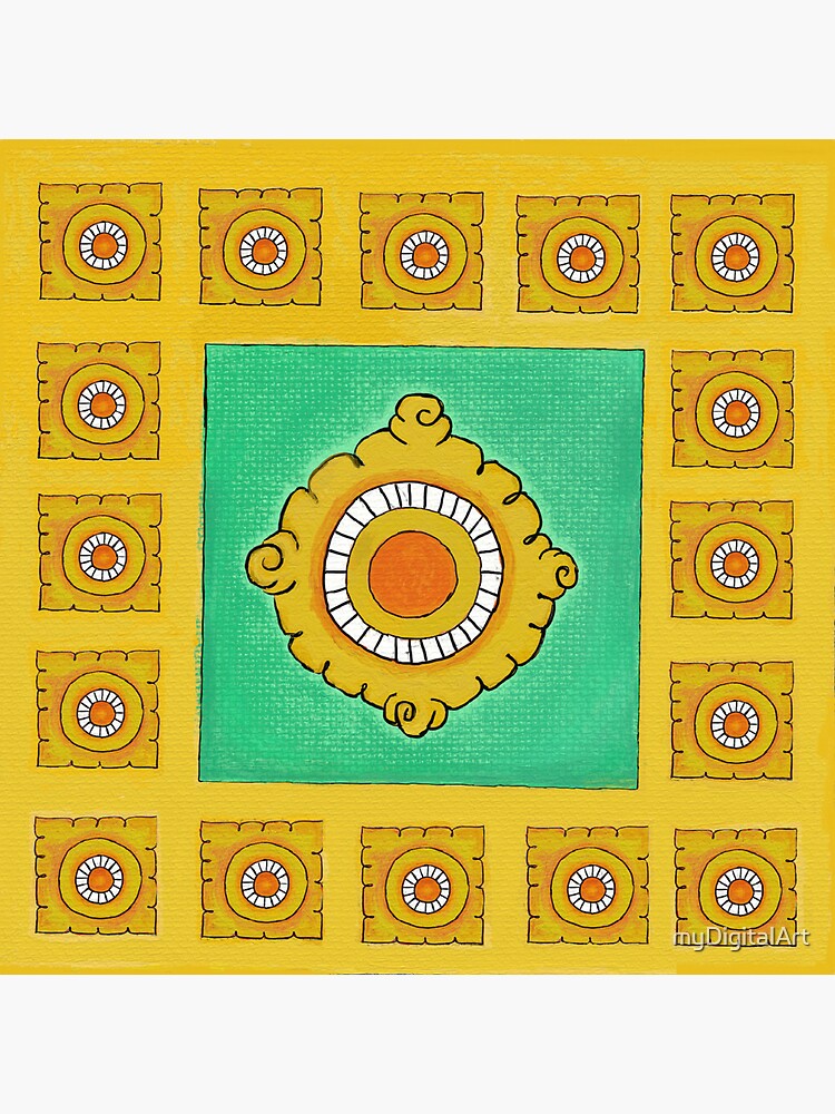 "Kerala Mural #3 " Sticker for Sale by myDigitalArt | Redbubble