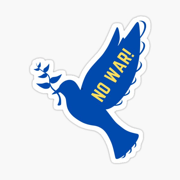 "No war ! Peace" Sticker by ekittyrina | Redbubble