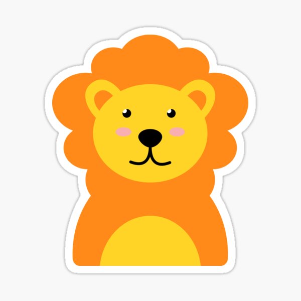 "Cute lion" Sticker for Sale by ShopLeilaArt | Redbubble