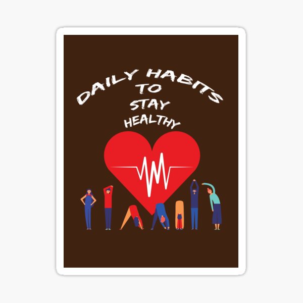 "stay healthy" Sticker for Sale by My-Era | Redbubble