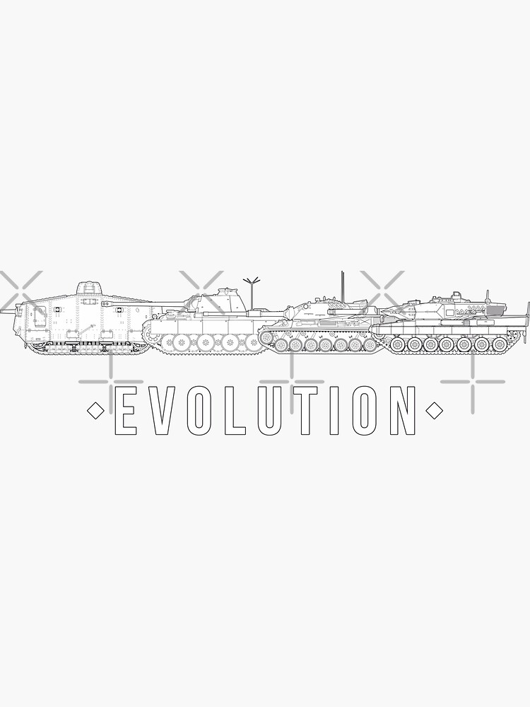 "The evolution of German tanks from WW1 to Our time" Sticker by FAawRay ...