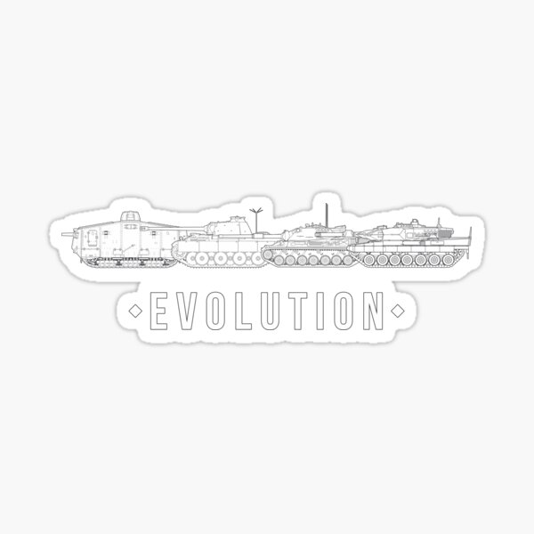 "The evolution of German tanks from WW1 to Our time" Sticker by FAawRay ...