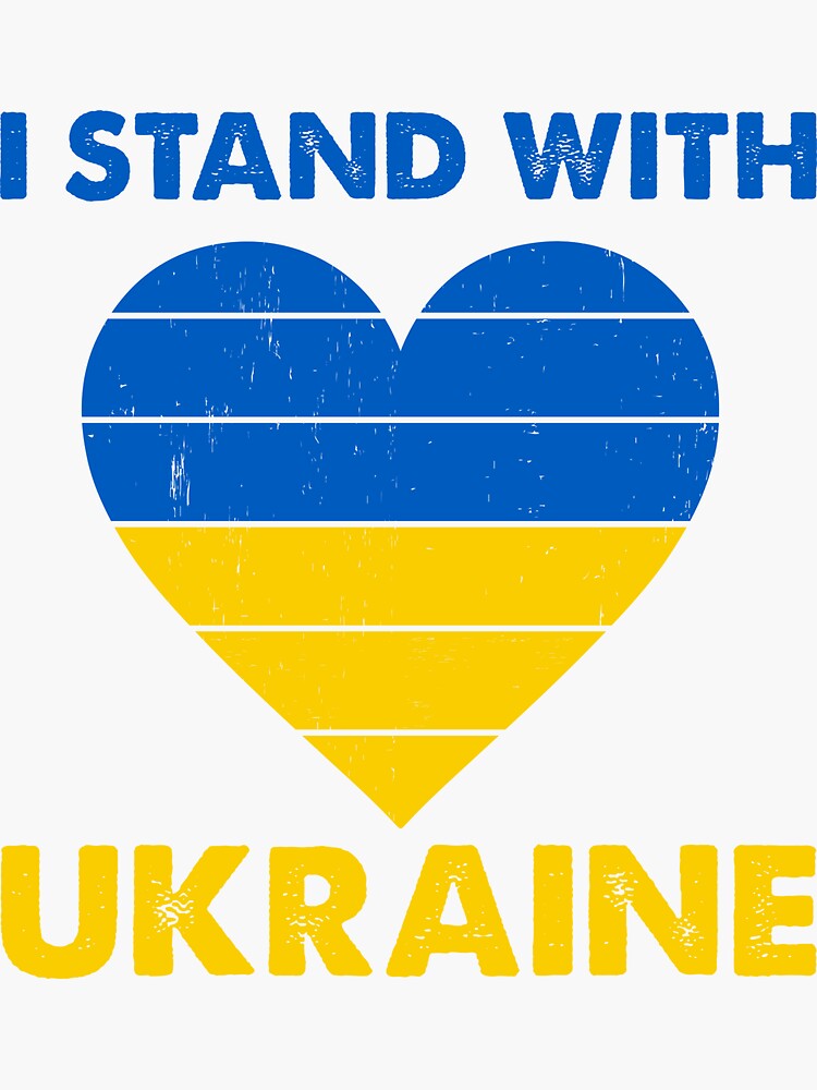 "I Stand with Ukraine" Sticker by VanessaMeseguer | Redbubble