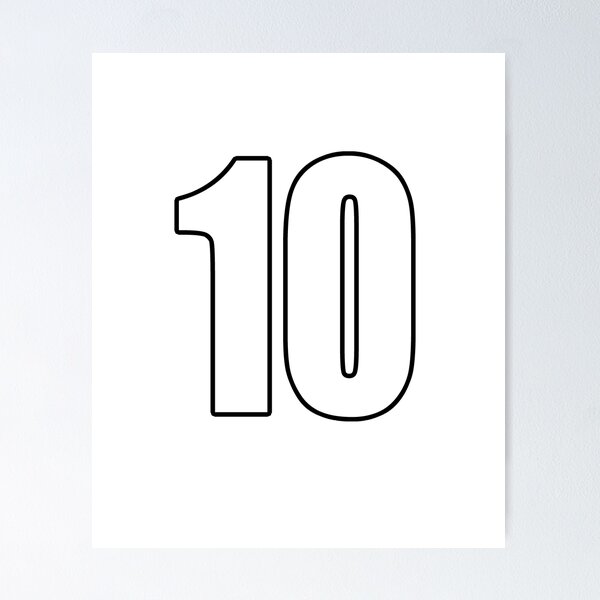 "10 number number football" Poster by GeogDesigns | Redbubble