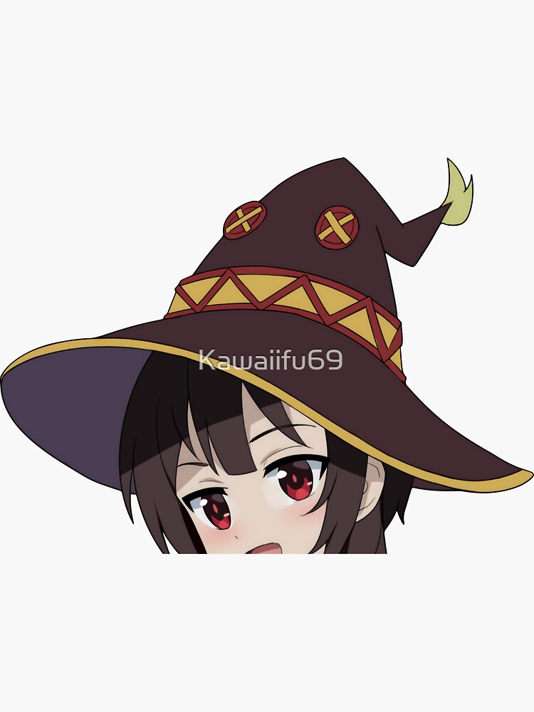 "Megumin Peeker Konosuba" Sticker for Sale by Kawaiifu69 | Redbubble