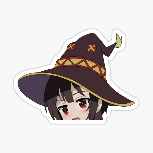 "Megumin Peeker Konosuba" Sticker for Sale by Kawaiifu69 | Redbubble