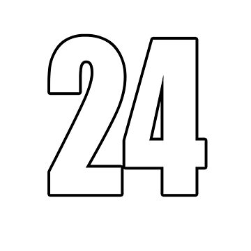 "24 number number football" Art Print by GeogDesigns | Redbubble