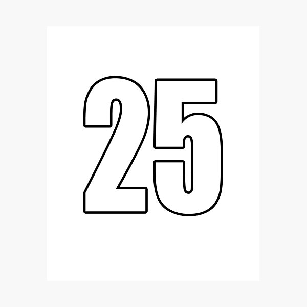 "25 number number football" Photographic Print by GeogDesigns | Redbubble