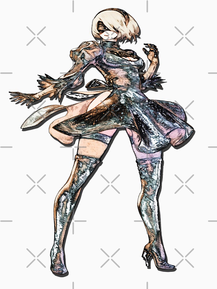 "Android 2B " T-shirt by Faith2393 | Redbubble | nier t-shirts ...