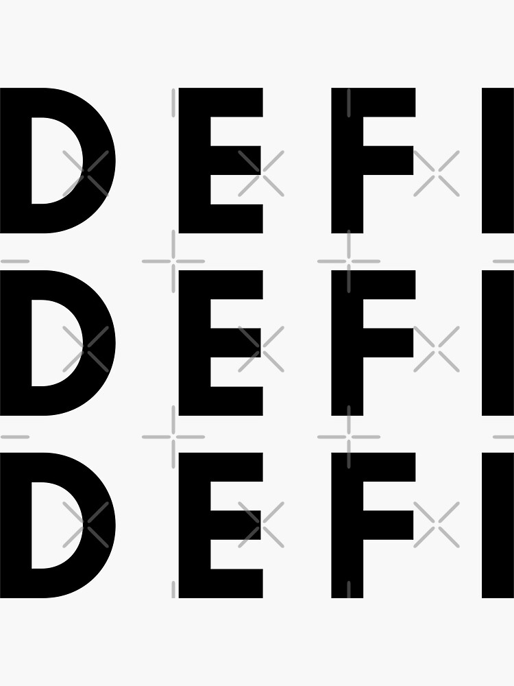 "DEFI Decentralize Logo" Sticker by NftsMetaverse12 | Redbubble