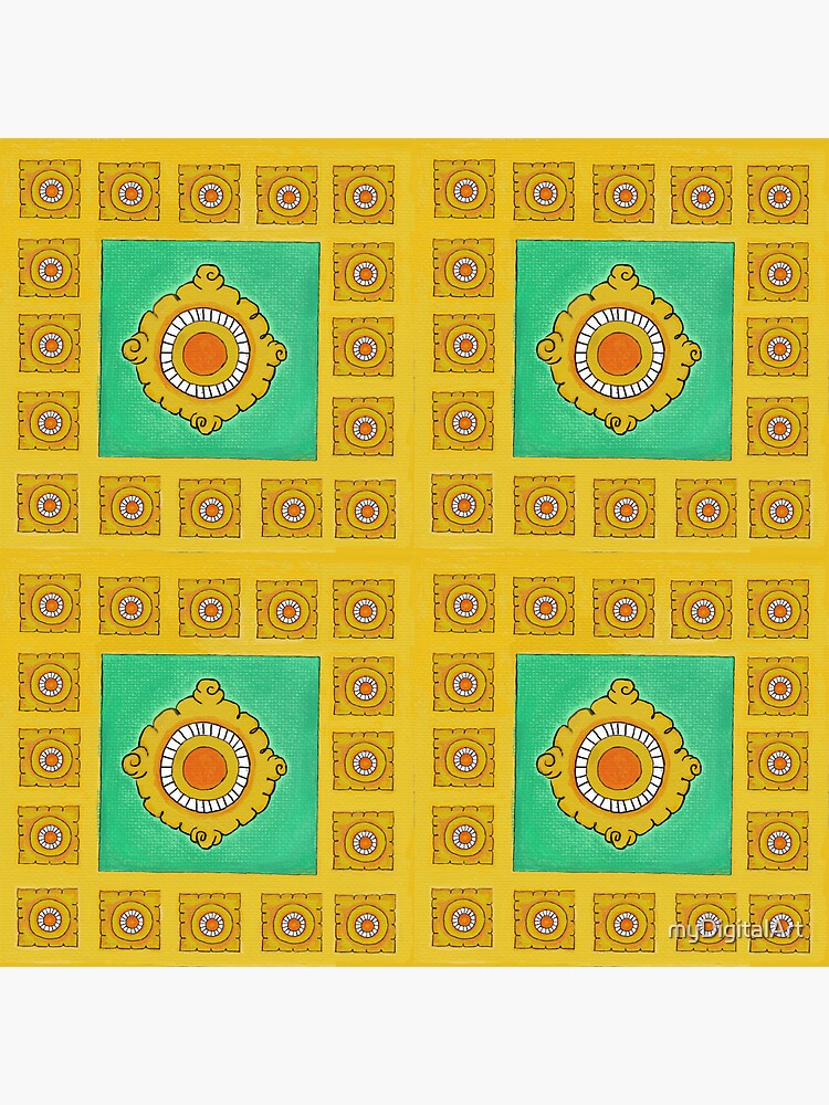 "Kerala Mural Design #4" Sticker for Sale by myDigitalArt | Redbubble