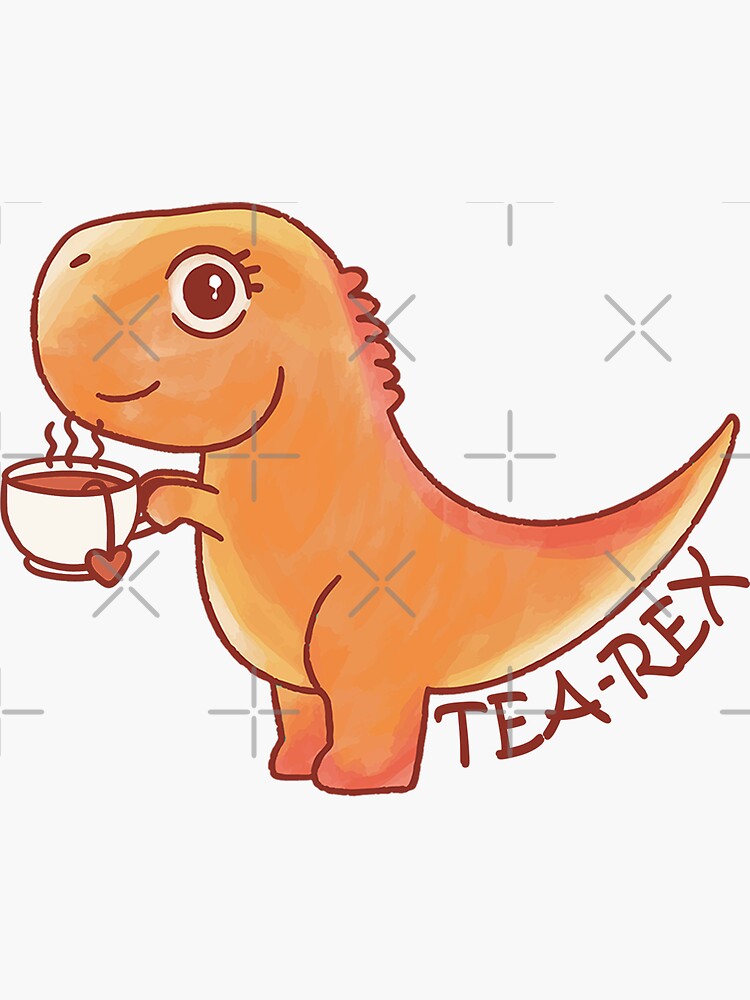 "Tea rex or tea-rex" Sticker for Sale by ARLAN-GONSALVES | Redbubble