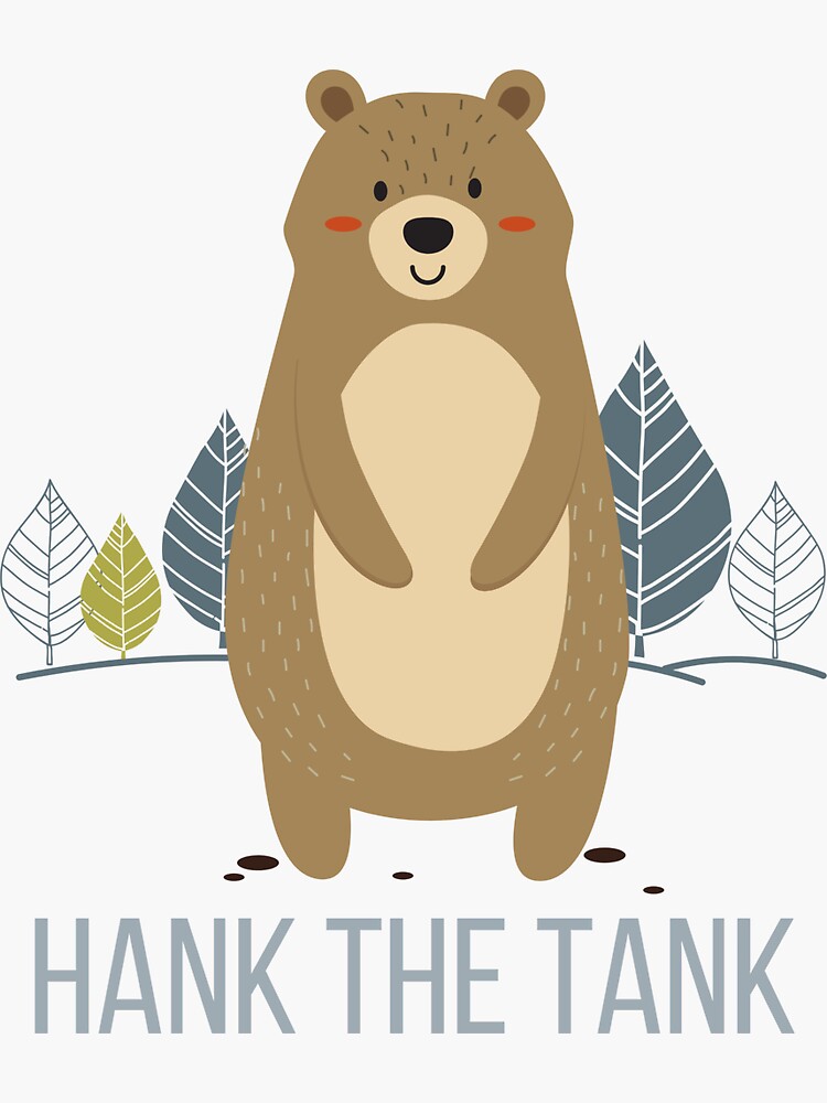 "hank the tank" Sticker for Sale by Elaandidi | Redbubble