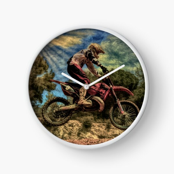Home & Living MOTORCYCLE SERVICE Wooden Wall Clock Mechanical ...