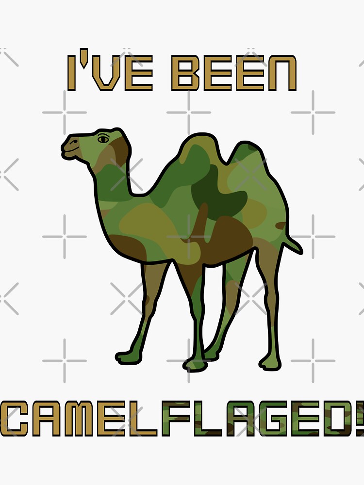 "Funny Camelflage" Sticker by BrightSquare | Redbubble