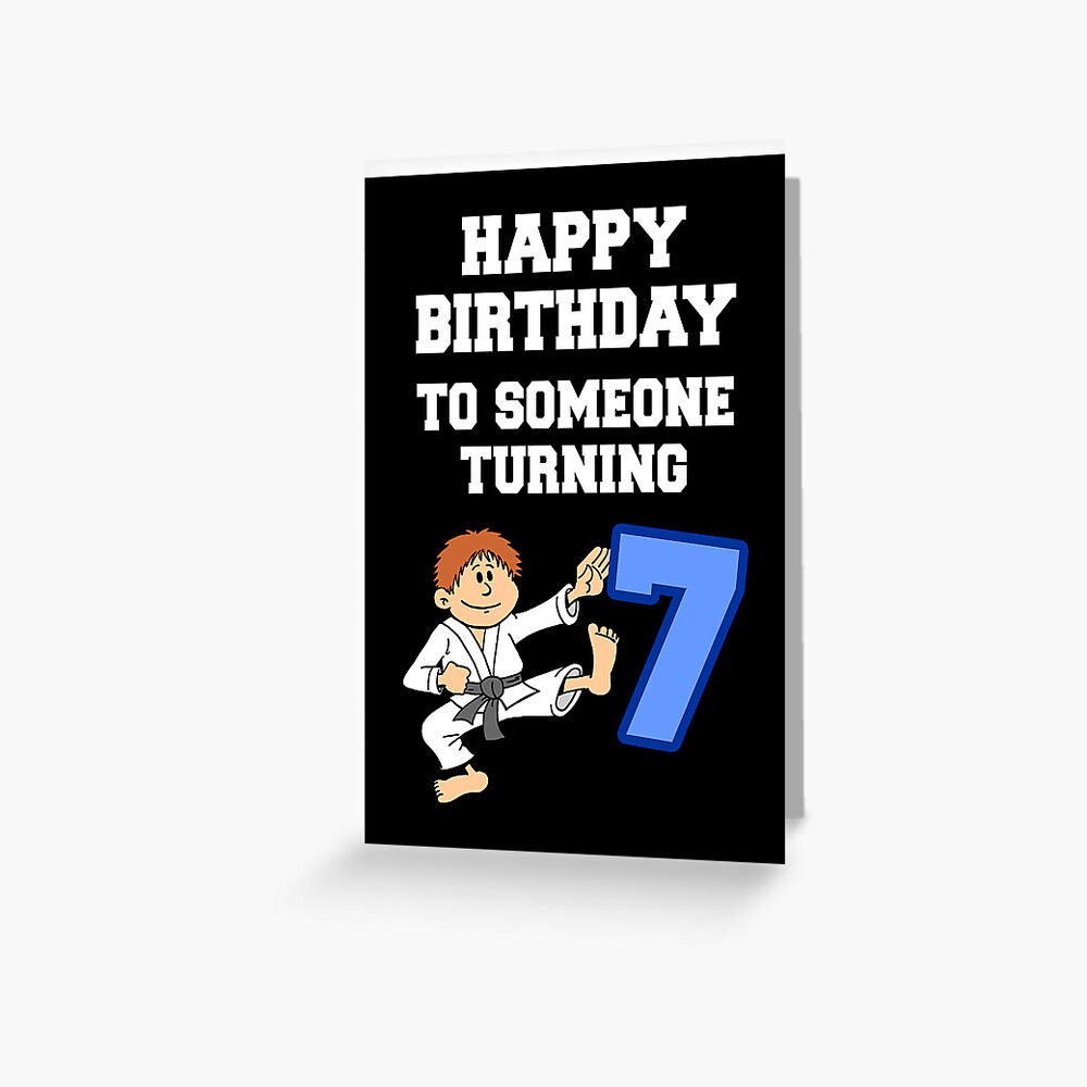 "Happy 7th Birthday To Someone Turning 7 Martial Arts" Sticker for Sale ...
