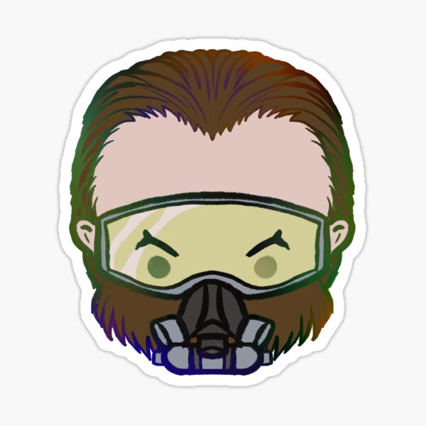 "Caustic head" Sticker by Plum-orange | Redbubble