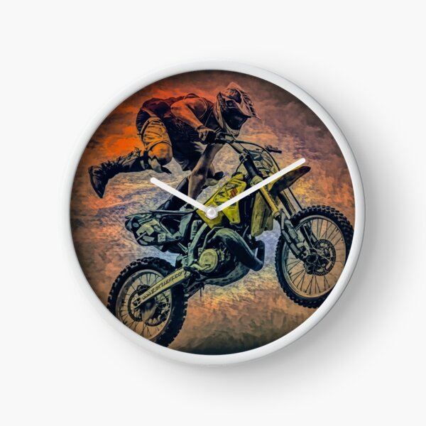 Home & Living MOTORCYCLE SERVICE Wooden Wall Clock Mechanical ...