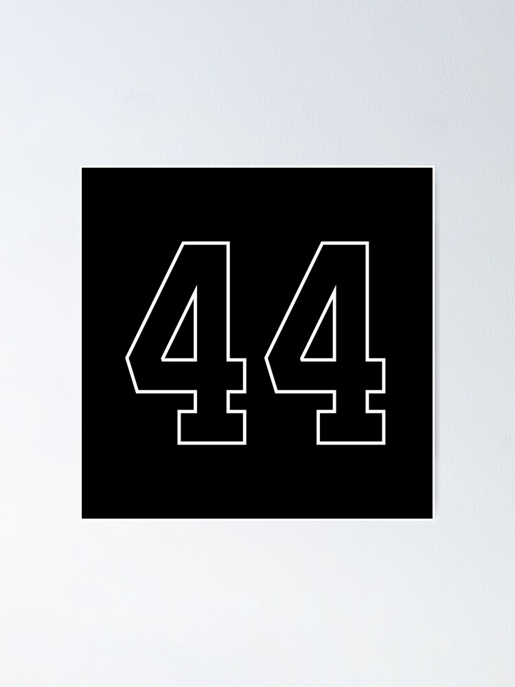 "Black Number 44 lucky sports jersey forty four" Poster for Sale by ...