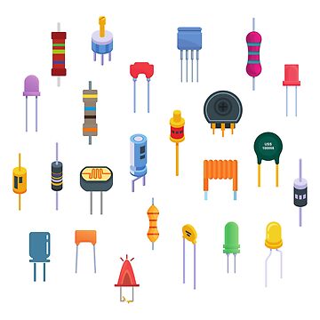 "Colorful Electronics Components Collage" Sticker for Sale by ...