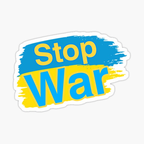"Stop war" Sticker by Enasqadoura | Redbubble