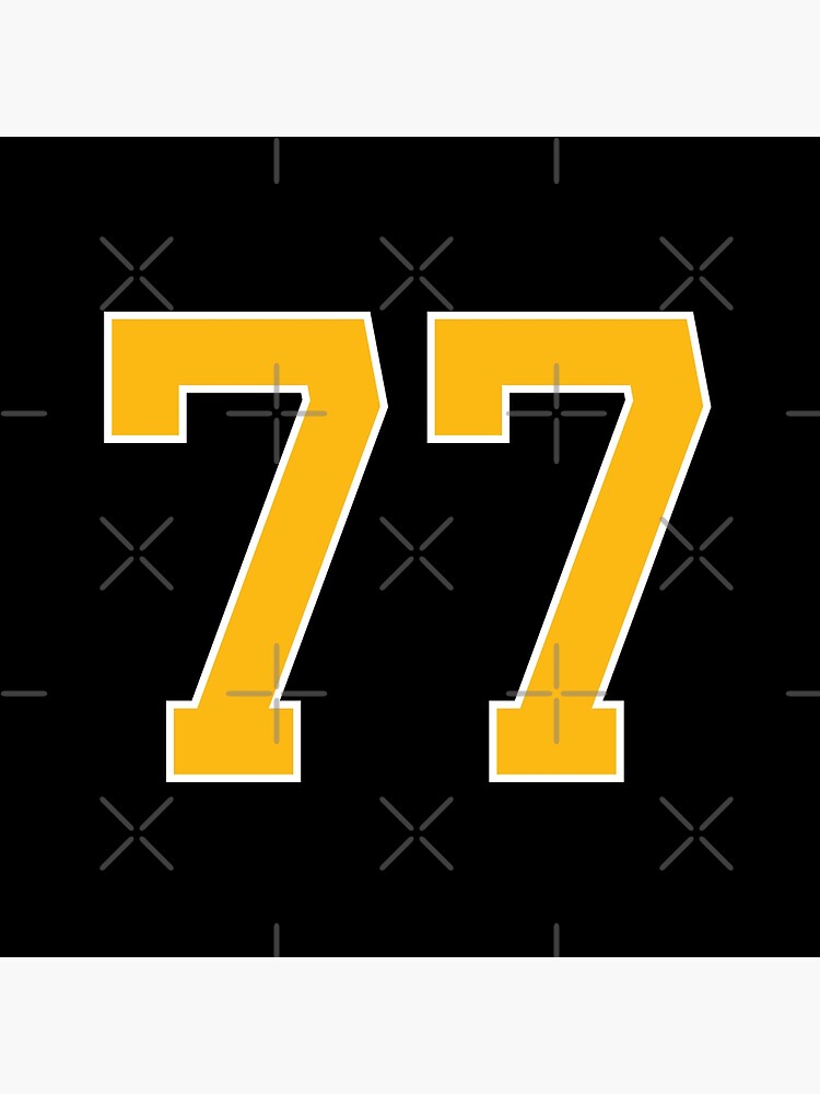 "Yellow Number 77 lucky sports jersey seventy seven" Poster for Sale by HeavyStyle | Redbubble