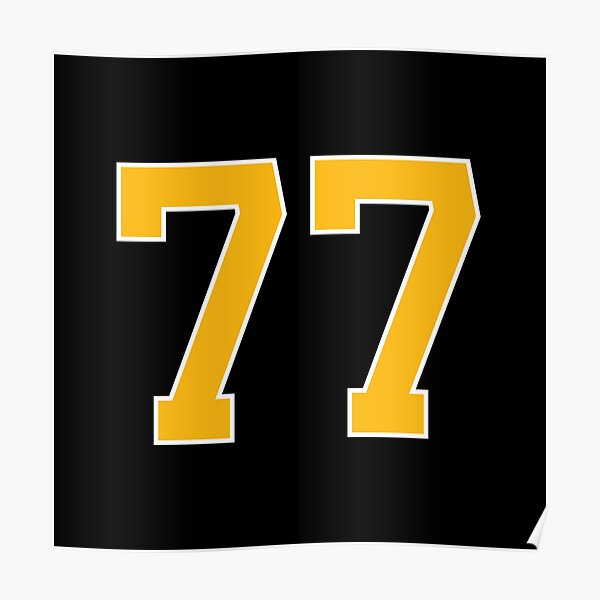 "Yellow Number 77 lucky sports jersey seventy seven" Poster for Sale by ...