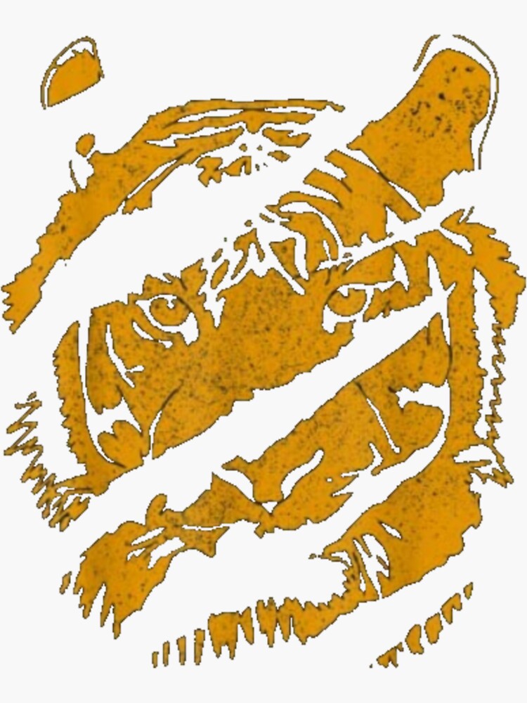 "Tiger Wild Cat Claw Chinese Bengal Animal Gift " Sticker by CarrieCoon ...