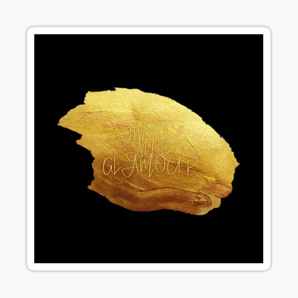 "SIMPLE AND GLAMOUR" Sticker by sarixa123 | Redbubble
