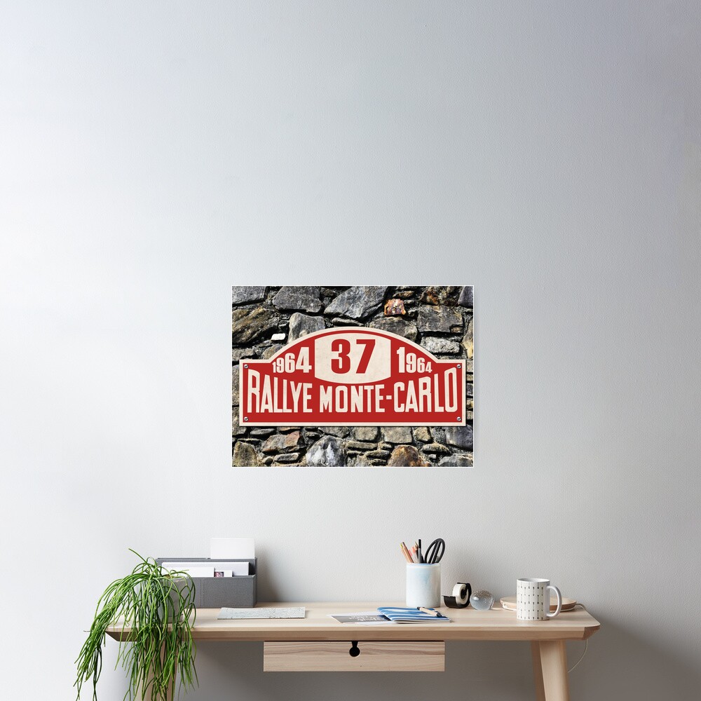 "Rallye Monte Carlo 1964 Sign" Poster by rogue-design | Redbubble