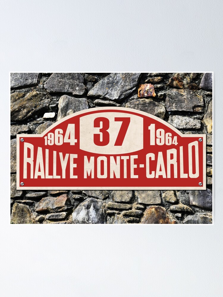 "Rallye Monte Carlo 1964 Sign" Poster by rogue-design | Redbubble
