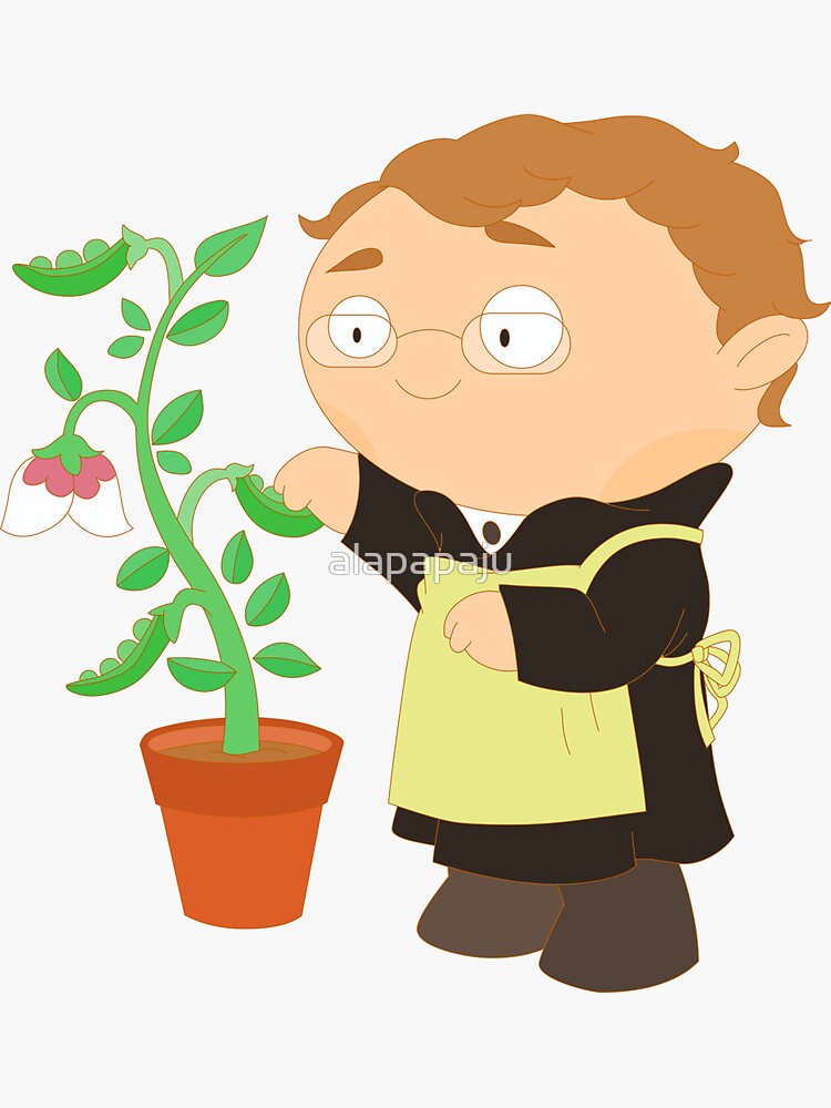 "Gregor Mendel" Sticker for Sale by alapapaju | Redbubble