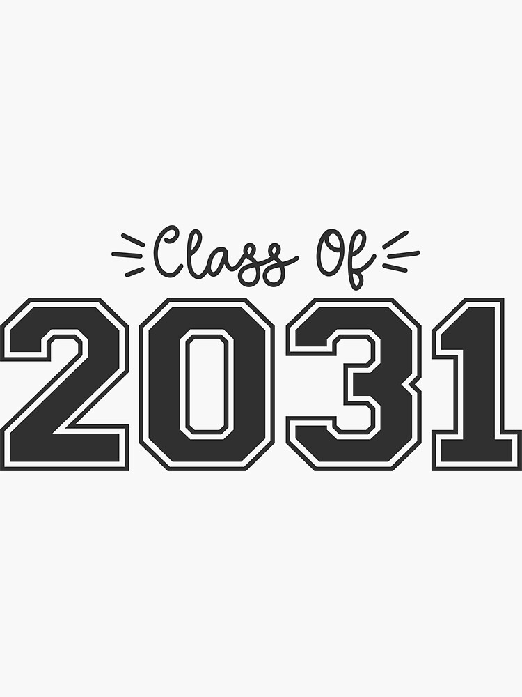 "2031 seniors, Class of 2031 Graduation" Sticker by brackerdesign ...