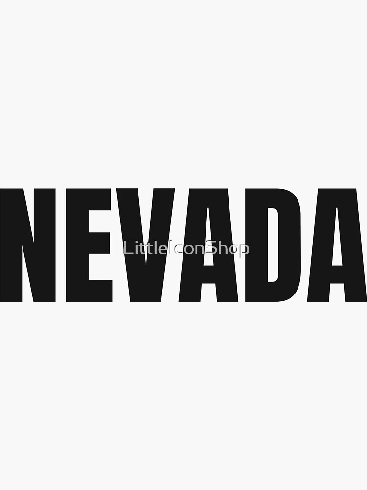 "Nevada Chic Retro Font Graphic Design" Sticker by LittleIconShop ...