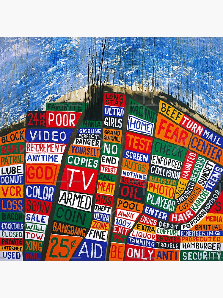 "Radio album cover 1 (HQ)" Sticker by camelab10 | Redbubble