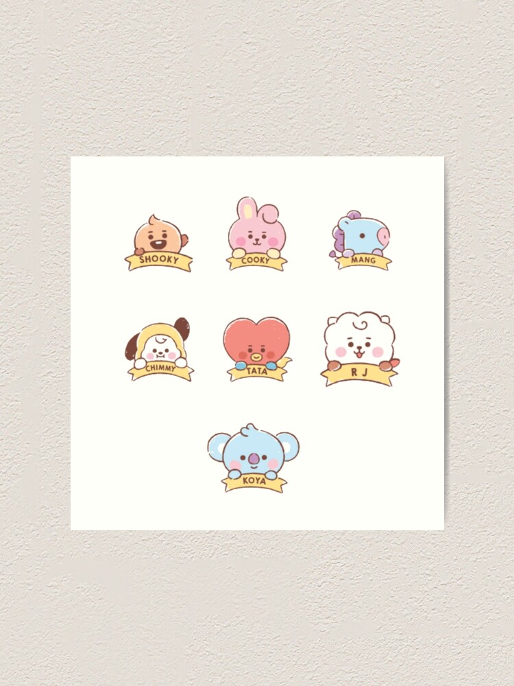 "Bt21 Family Collection " Art Print for Sale by Color-Toonix | Redbubble