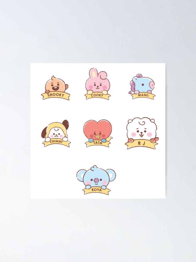 "Bt21 Family Collection " Poster by Color-Toonix | Redbubble