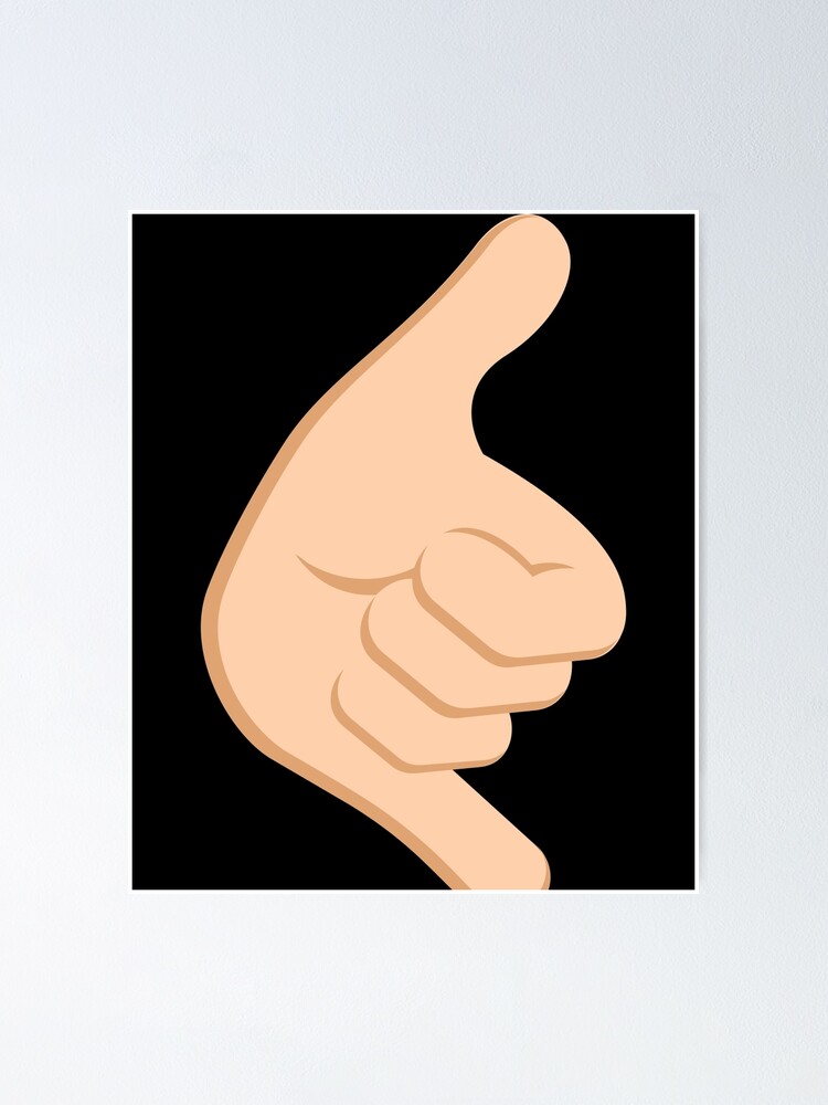 "Call Me Sign, Finger Gesture" Poster for Sale by roarr | Redbubble