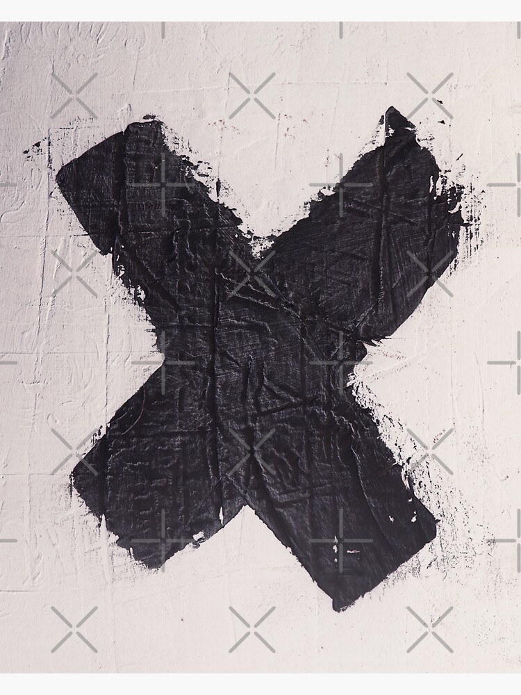 "Black and White X" Sticker for Sale by Thsid | Redbubble