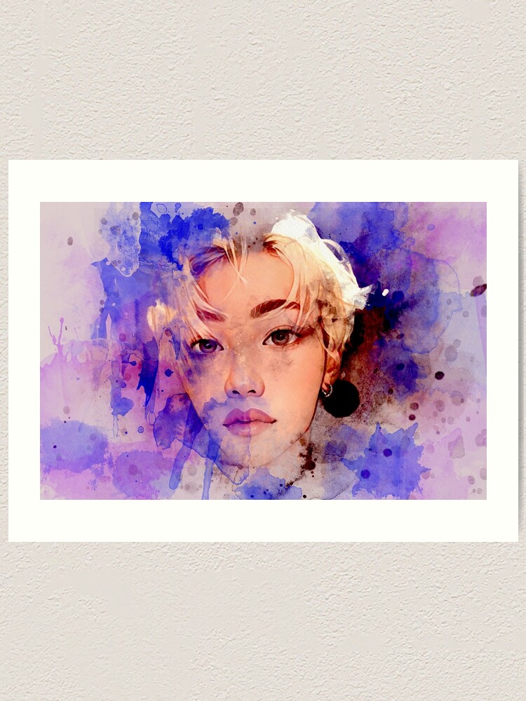 "Felix, Lee Felix, Stray Kids, Fanart, Kpop Fanart, Watercolour" Art ...